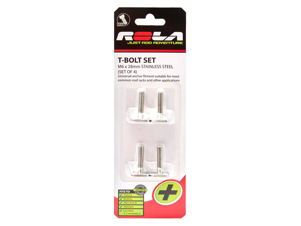 Hardware Pack - Roof Rack SS T bolts - 4 pack - Cheviot Roof Racks